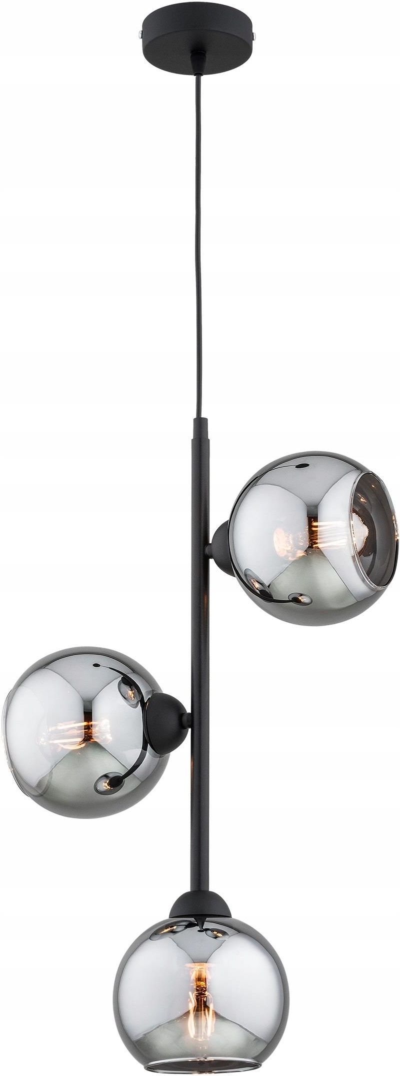 Lampa Wisząca Sufitowa Żyrandol Czarna Kula Chrom Dior Led E27 (59021) - Opinie i atrakcyjne ...