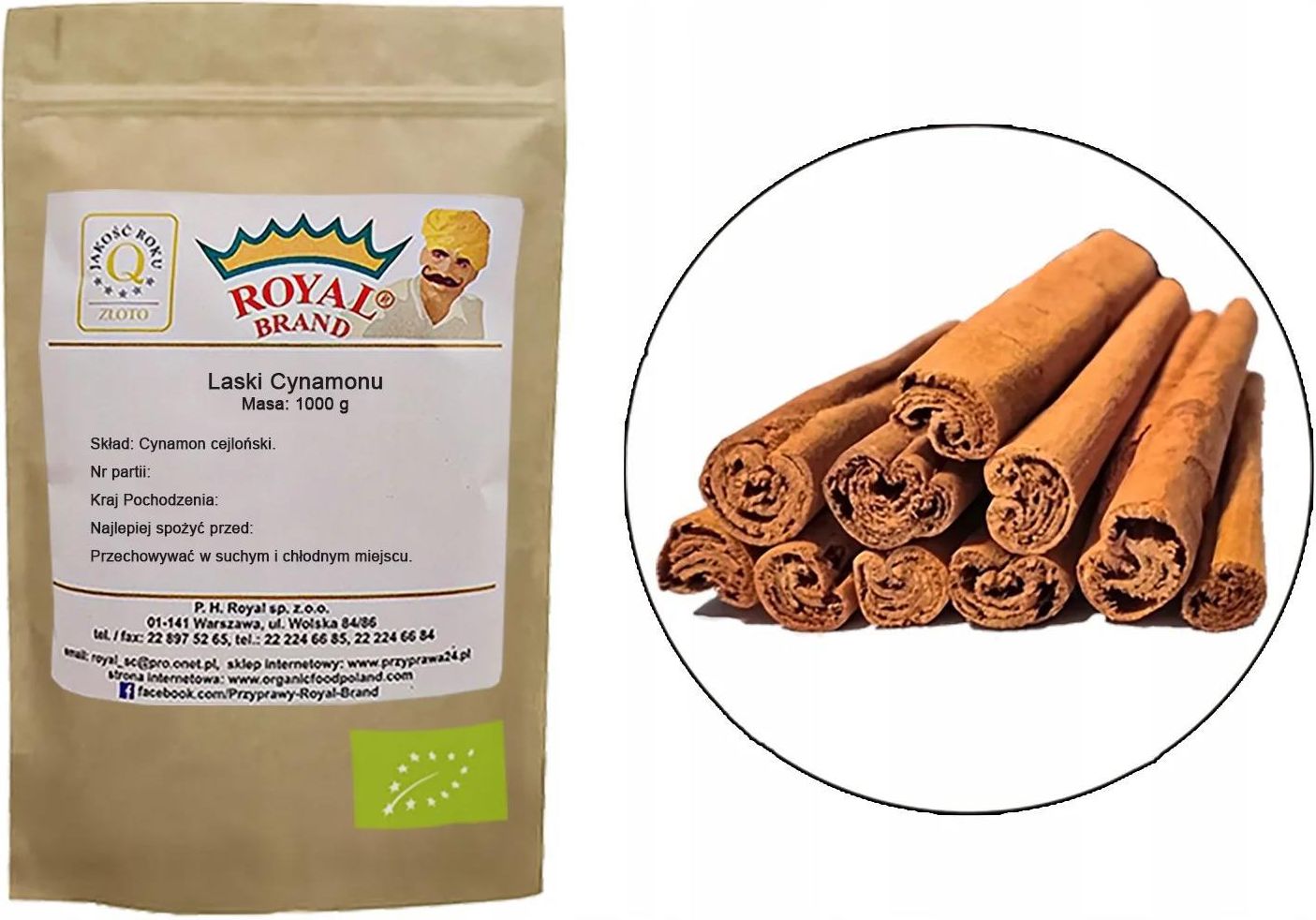 Royal Brand Cynamon Cejloński Laski Cynamonu Bio 1kg - Ceny i opinie ...