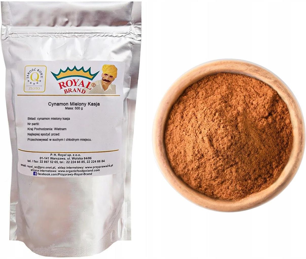 Royal Brand Cynamon Mielony Naturalny Kasja 500g - Ceny i opinie - Ceneo.pl