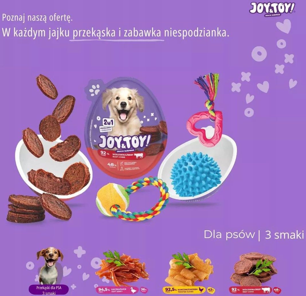Joy&Toy Dog Jajko Niespodzianka Kurczak + Zabawka 2W1 Dla Psa - Ceny i ...