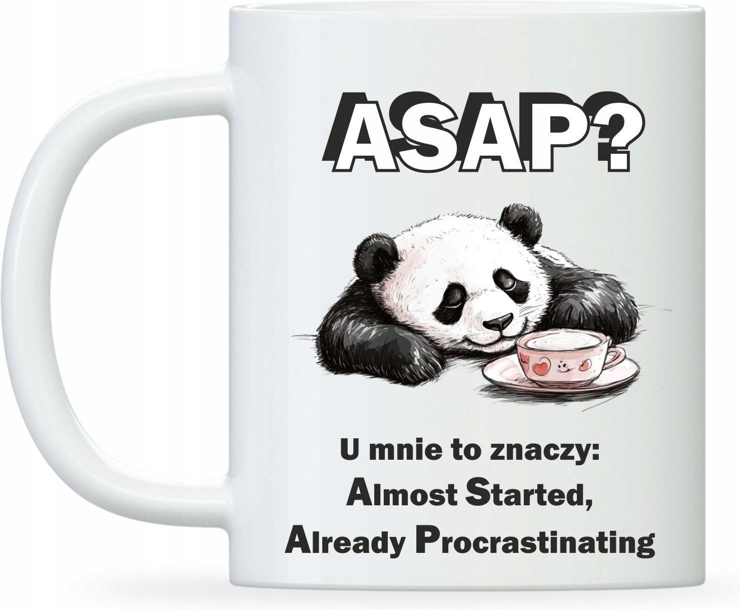 Śmieszny Kubek Do Pracy Korpo Kubek Asap Panda - Opinie i atrakcyjne ...