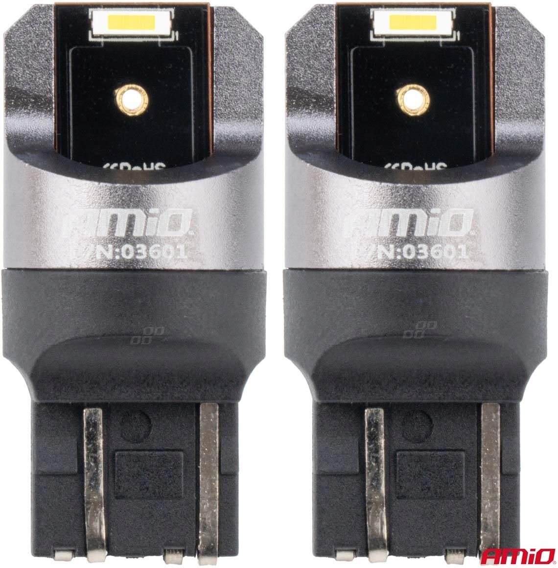 Amio Żarówki Led Full Canbus Pro W21/5W 2X1860 Smd Białe 12V 24V 2szt ...