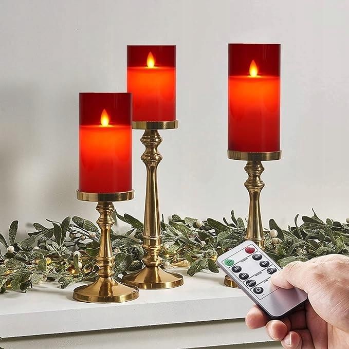Homemory Świeca Led Na Baterie Czerwona Pilot 3 Sztuki (14153) - Opinie ...