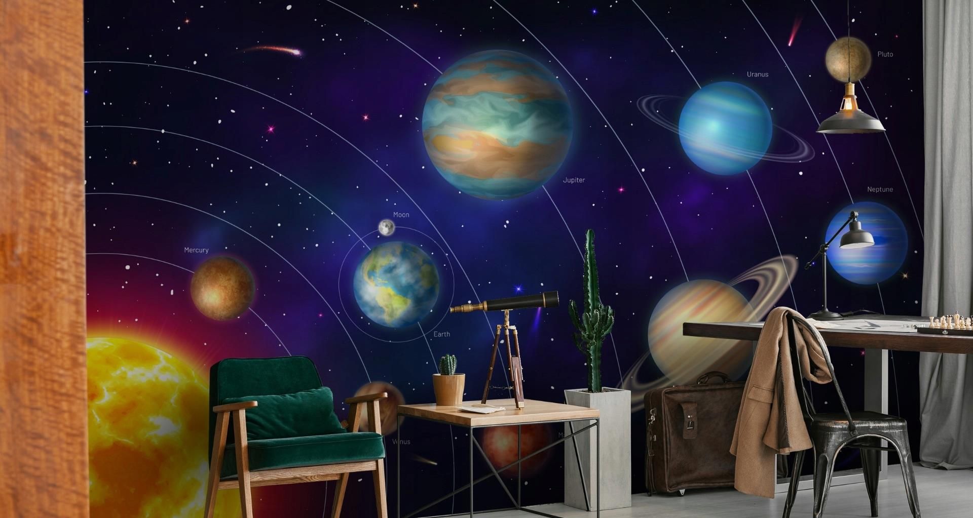 Wallepic Fototapeta Planety Kosmos Napisy Nauka 3D 270x180 - Opinie i ceny na Ceneo.pl