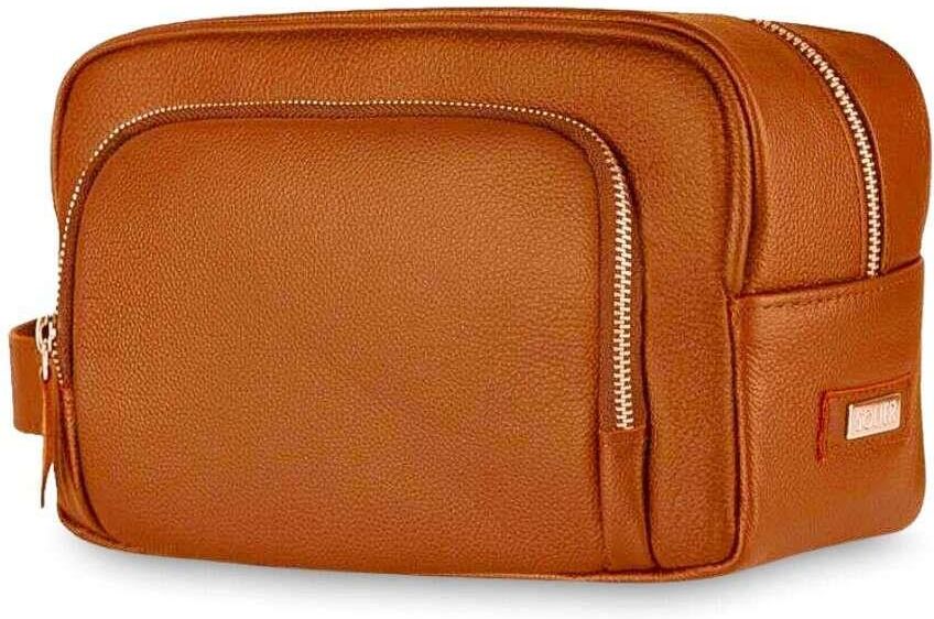 Solier Gold Elegancka Skórzana Kosmetyczka Sk04 Solier Brązowa Vintage ...