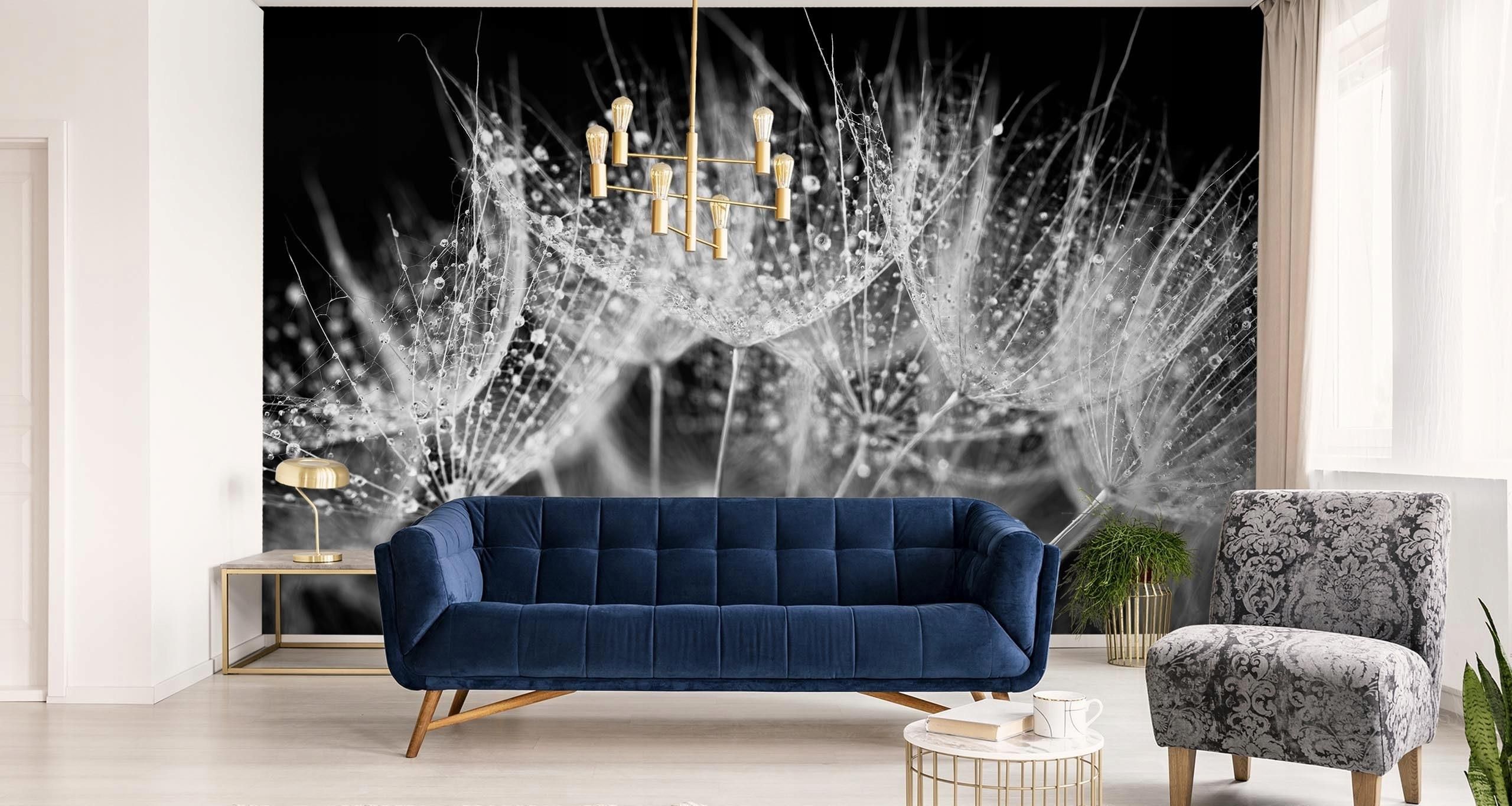 Wallepic Fototapeta Dmuchawce Krople Wody Kwiaty 3D 180x120 - Opinie i ceny na Ceneo.pl