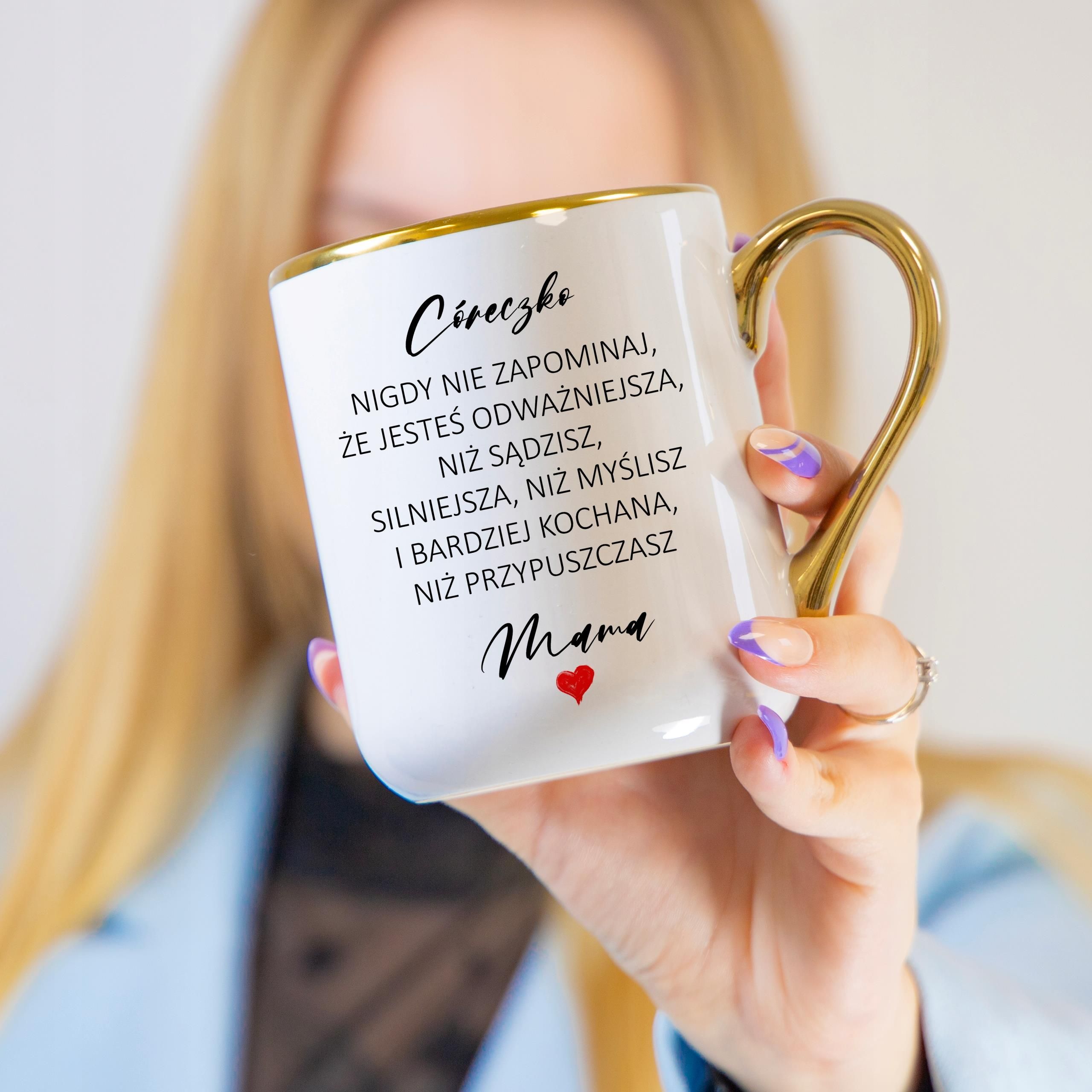 Style Couture Kubek Elegant Biały Dla Córki Uroczę Życzenia Świeta Urodziny Wz - Opinie i ...