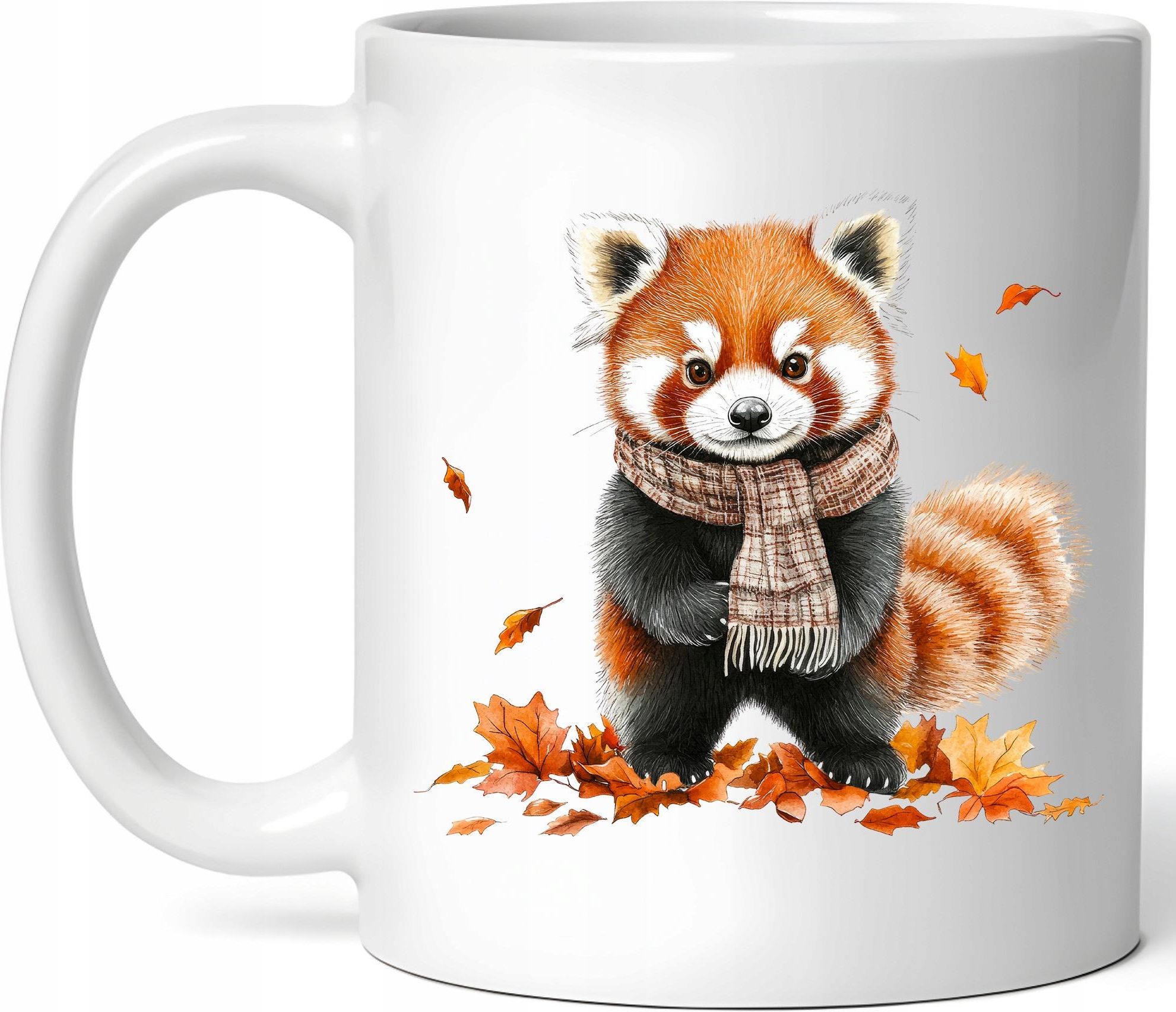 Kubek Słodka Pandka Ruda Panda Mała Jesienne Klimaty Ceramika 330ml ...