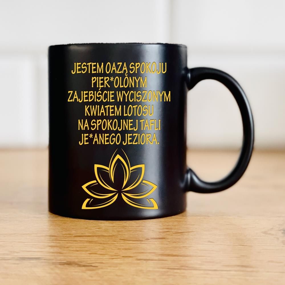 Style Couture Kubek Czarno Żółte Dla Koleżanki Do Pracy Jestem Oazą Spokoju - Opinie i ...