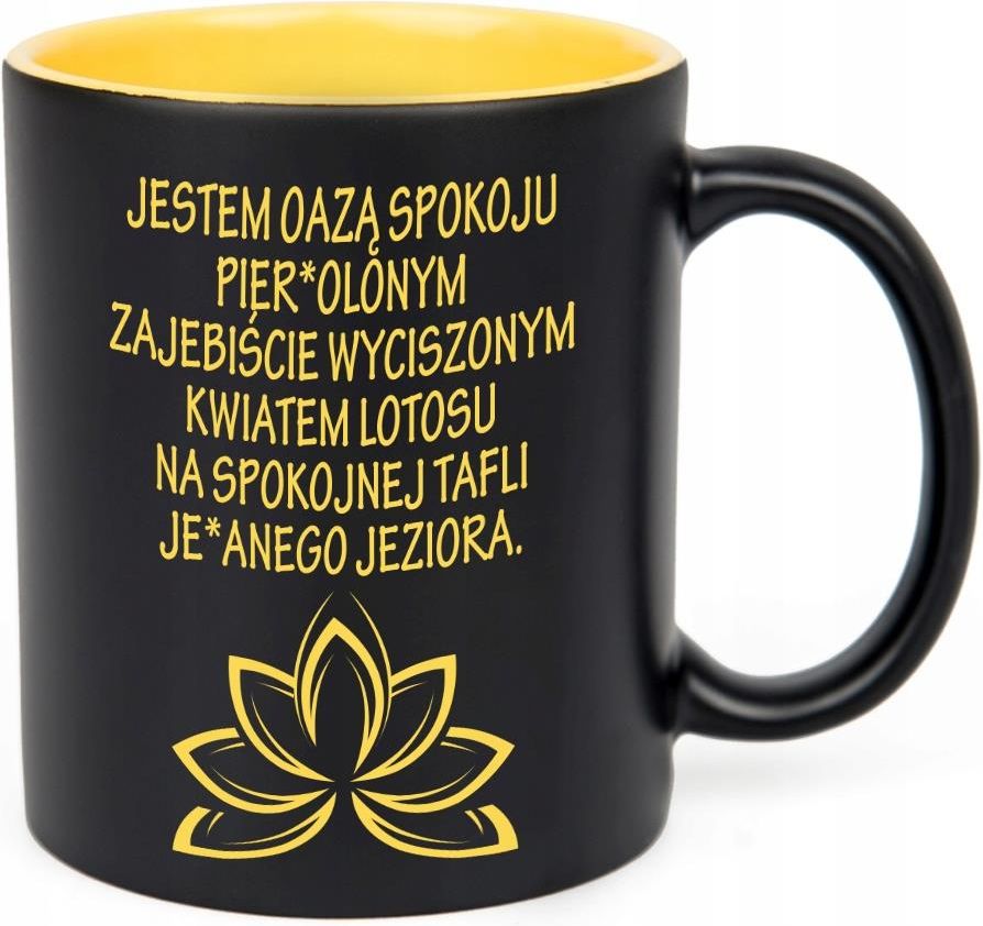 Style Couture Kubek Czarno Żółte Dla Koleżanki Do Pracy Jestem Oazą Spokoju - Opinie i ...