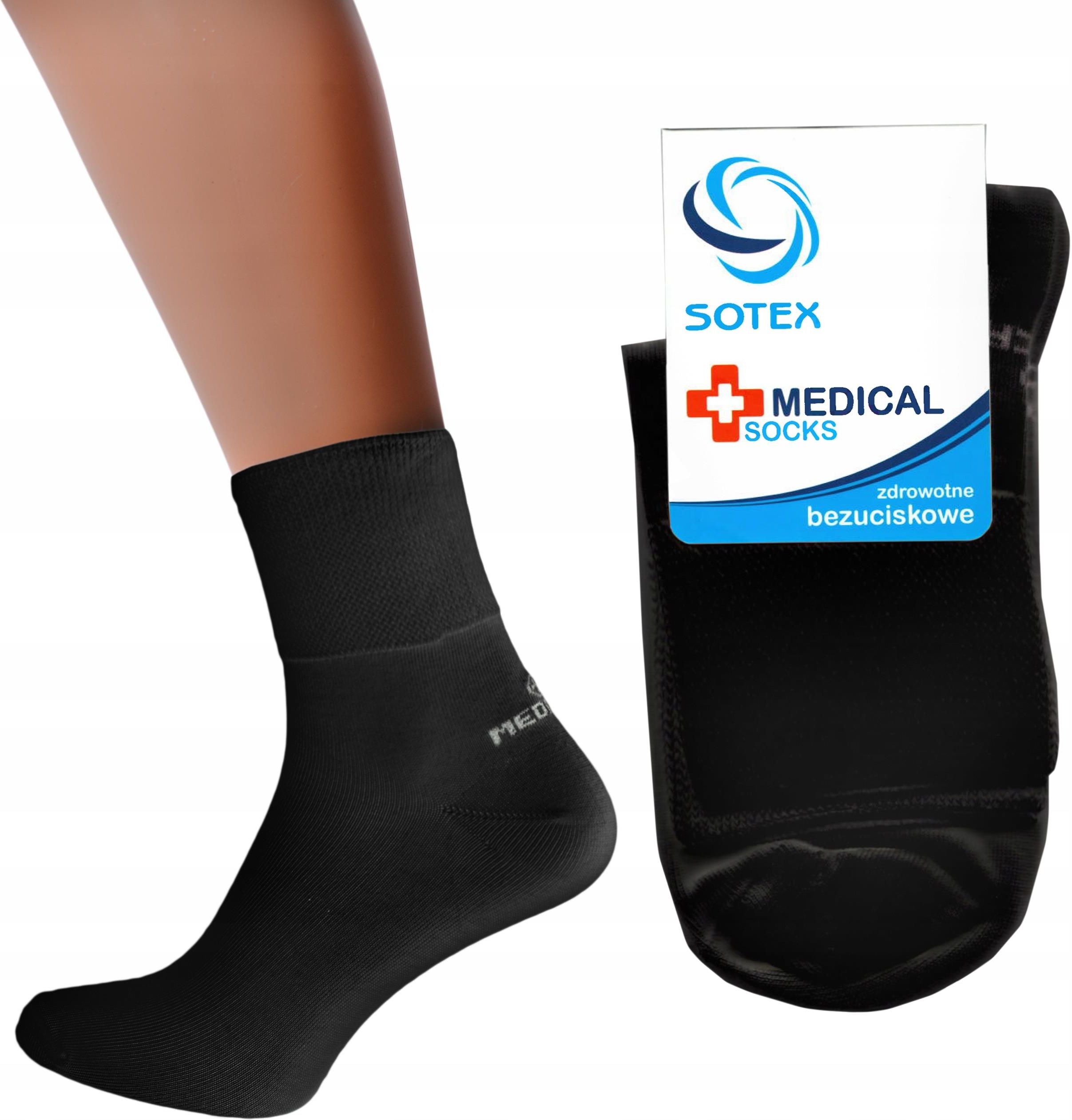 Sotex Skarpety Medyczne Bezuciskowe czarny 39-40 - Ceny i opinie - Ceneo.pl