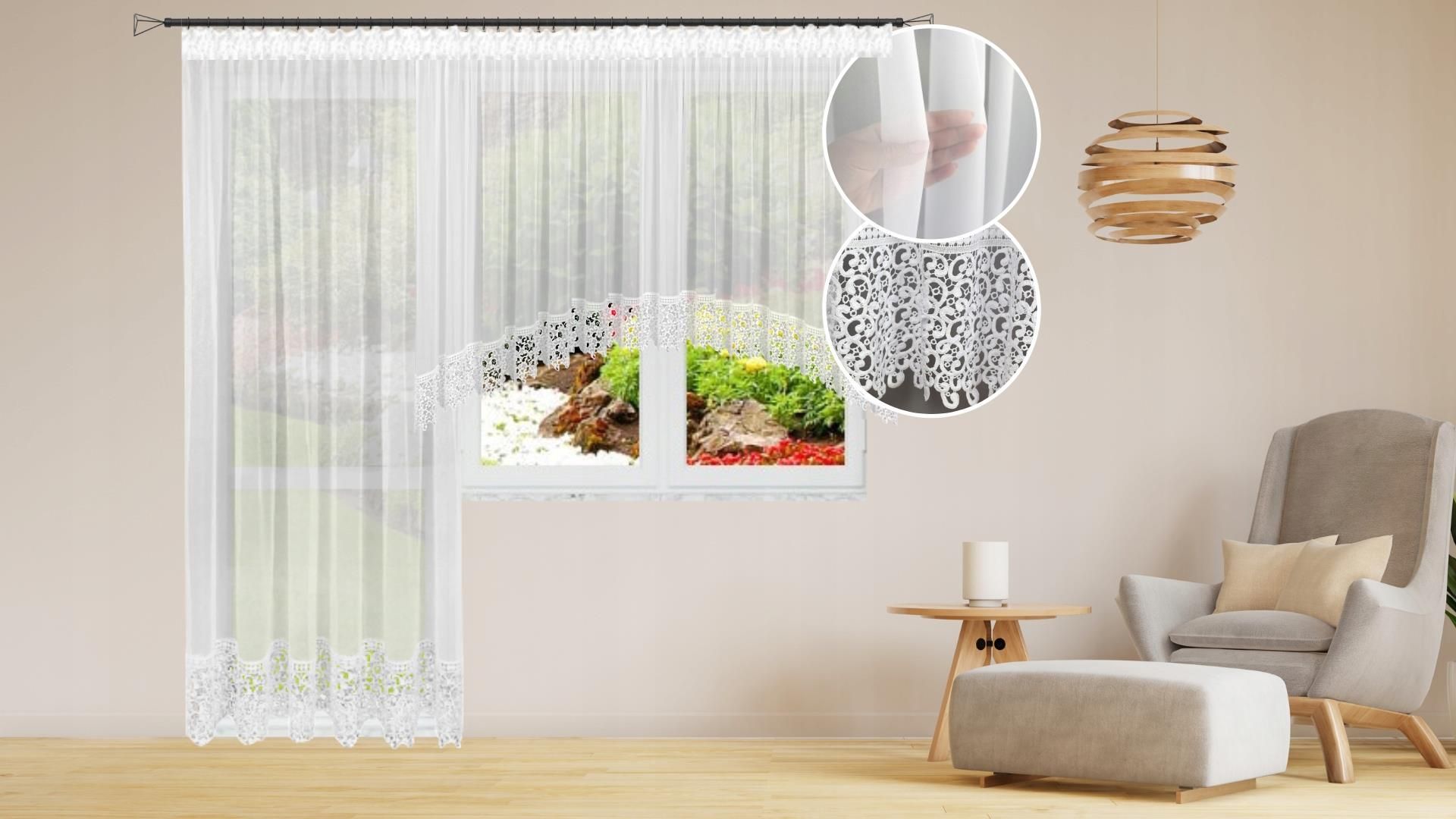 Komplet Firan 400x180 200x230 na okno balkonowe do bloku z gipiurą 20 cm (1758387343) - Opinie i ...