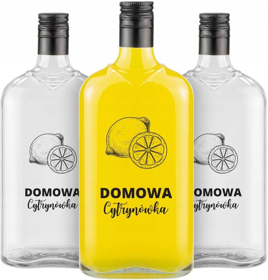 10x Butelki Klasyk 500ml nadruk Domowa Cytrynówka - Ceny i opinie ...