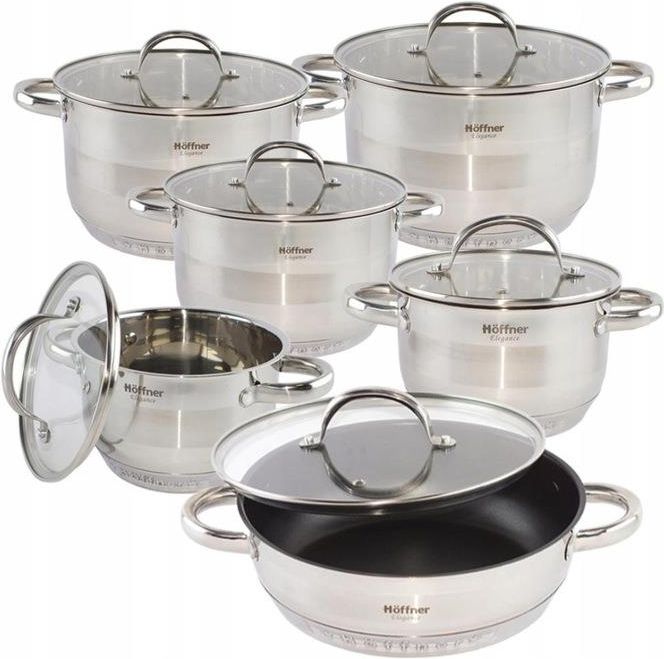 Hoffner Zestaw Garnków Stal Nierdzewna 12el. (HF9911) - Opinie i ...