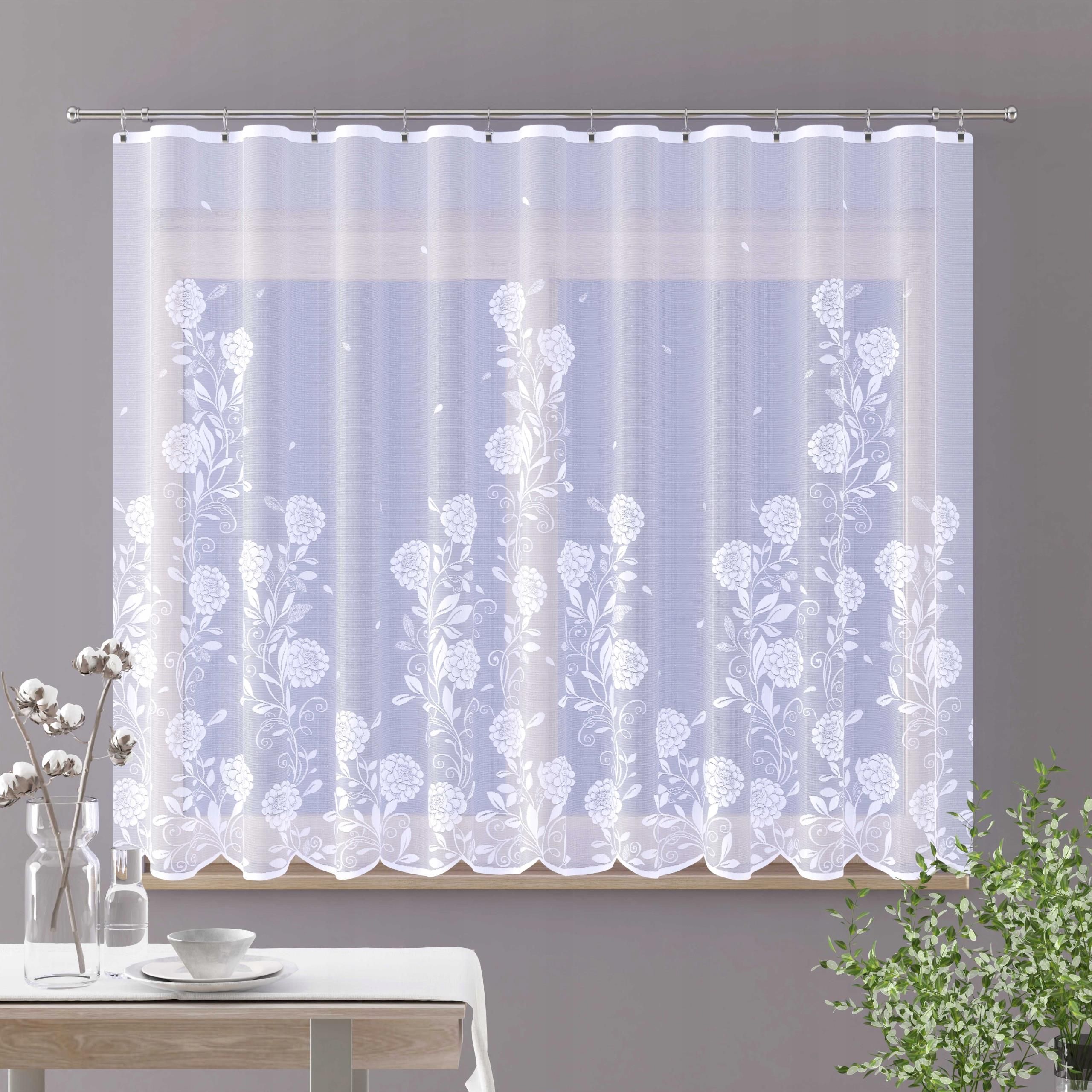 Wisan Firanka żakardowa biała na taśmie gotowa 300x145cm S775 ...