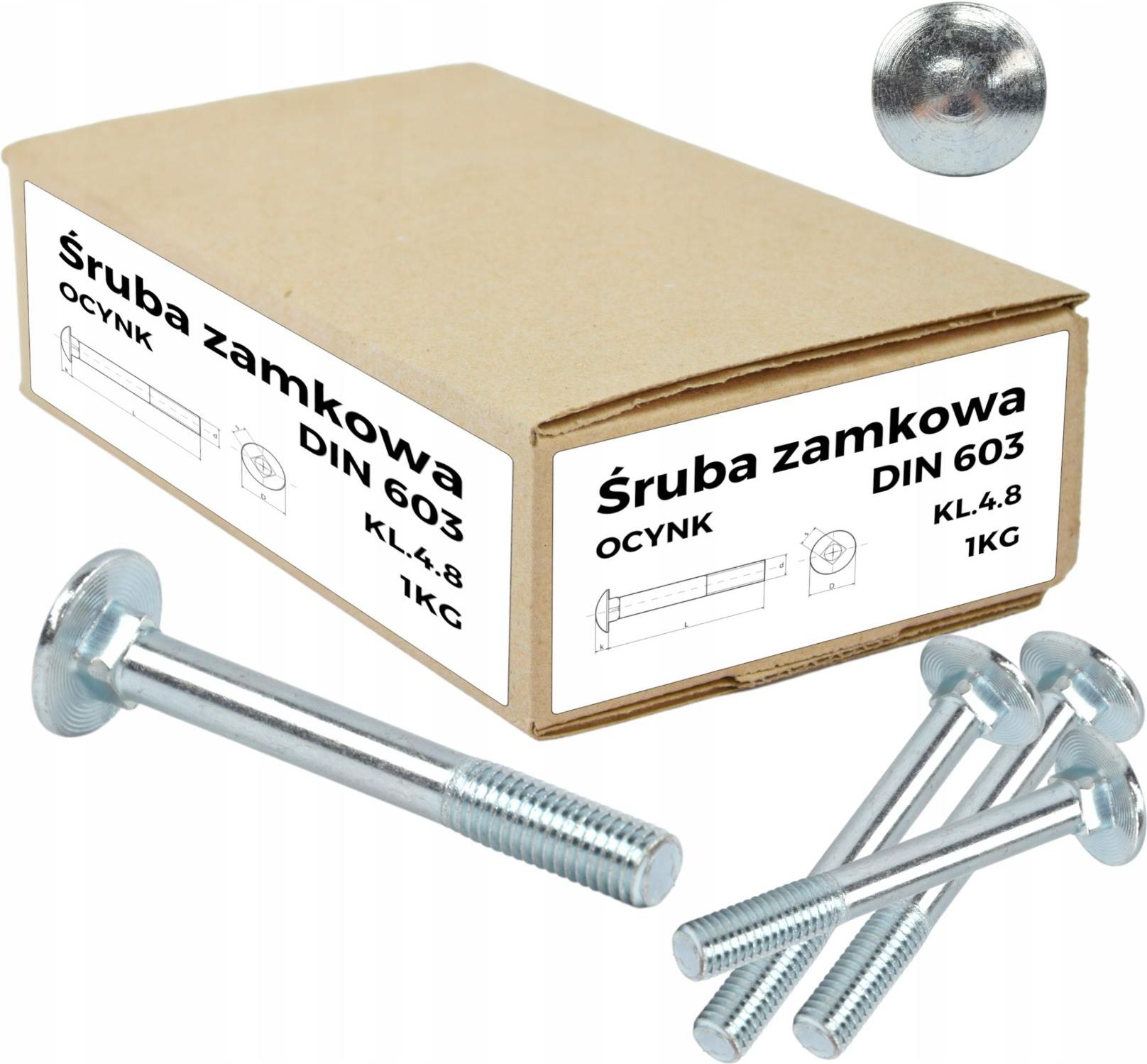 Śruba Zamkowa M8X70 Din 603 Grzybkowa Ocynk - Opinie i ceny na Ceneo.pl