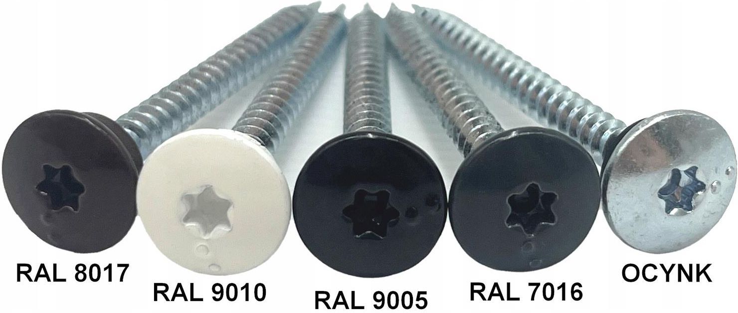 Aztec International Wkręty Farmerskie Do Blachy Niski Profil 4,8X60 Ral ...