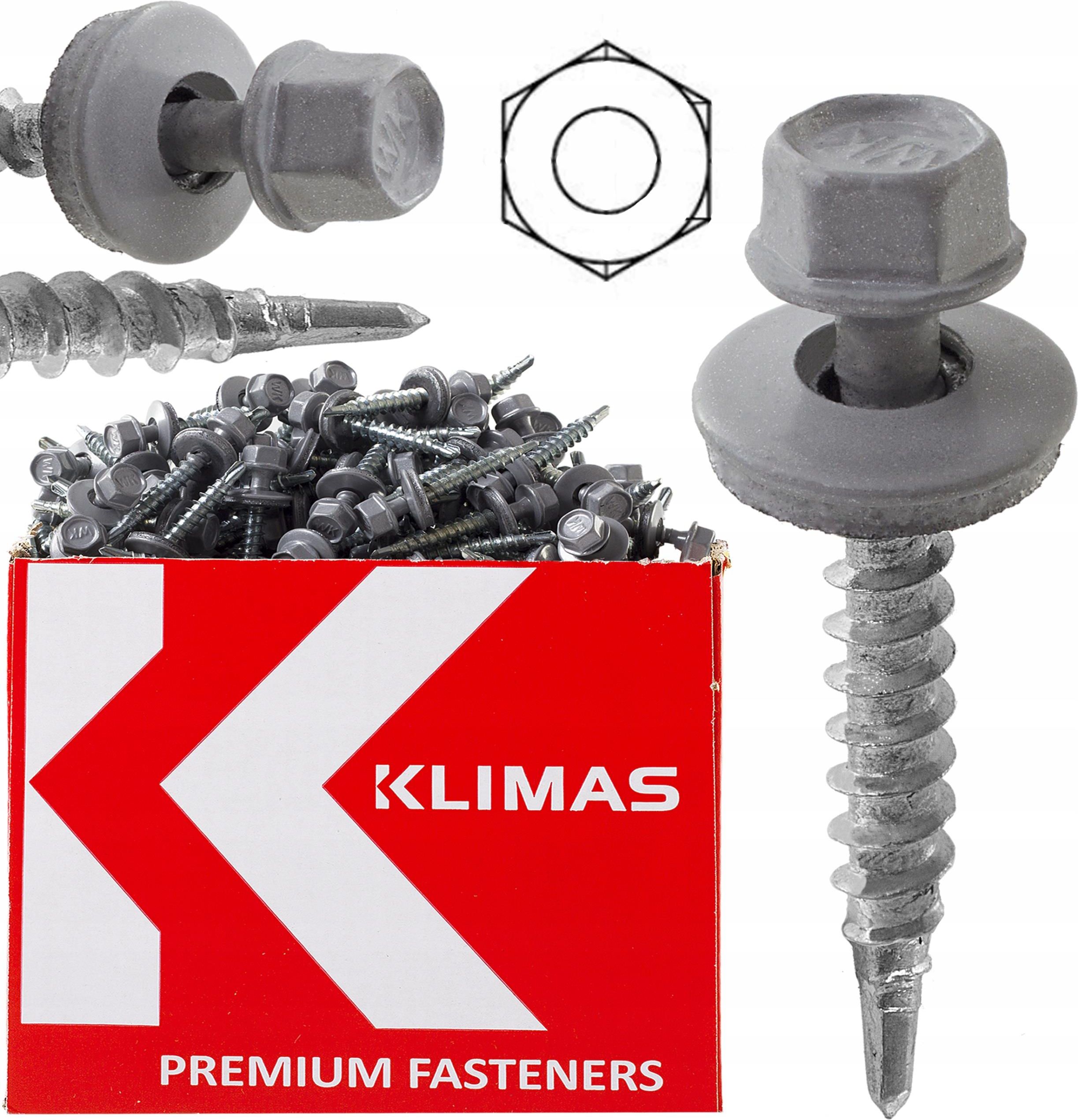 Blacho Wkręty Farmerskie Farmery 4,8X55 Ral 9006 Do Blachy Szary ...