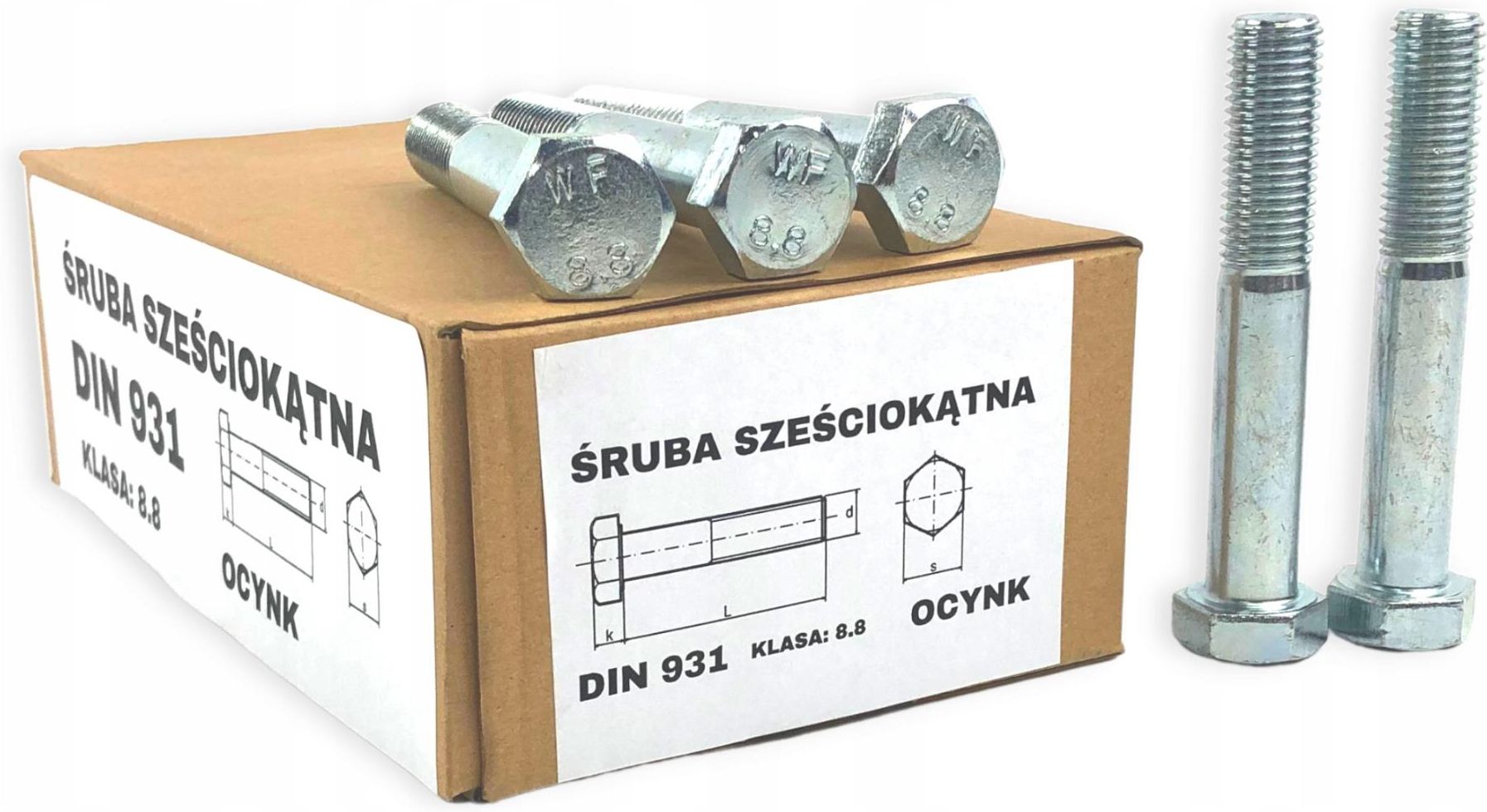 Śruba Din 931 Ocynk Łeb 6-Kątny ŚMM16X120931 - Opinie i ceny na Ceneo.pl