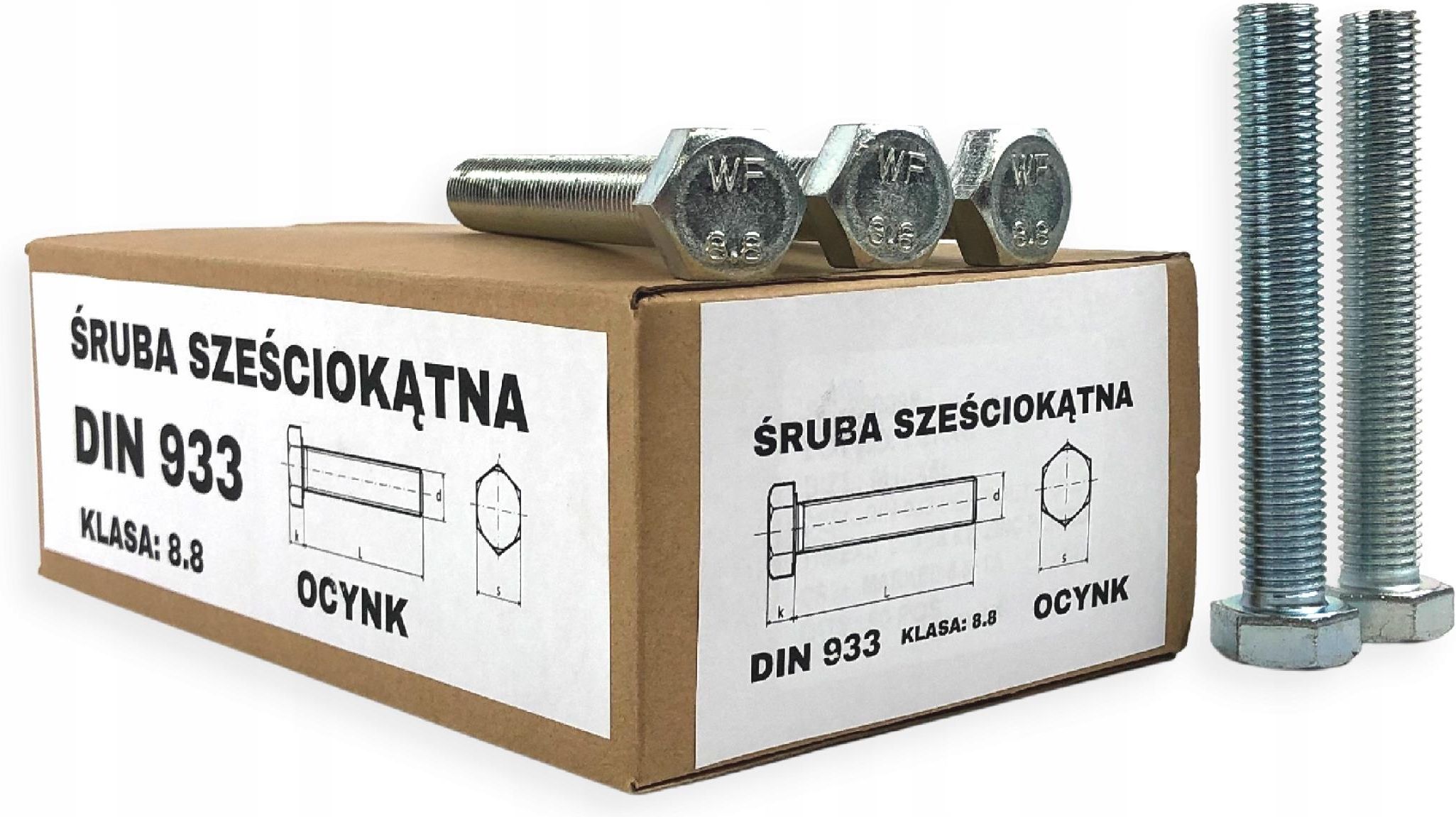 Śruba Din 933 Ocynk Łeb 6-Kątny ŚMM8X90933 - Opinie i ceny na Ceneo.pl