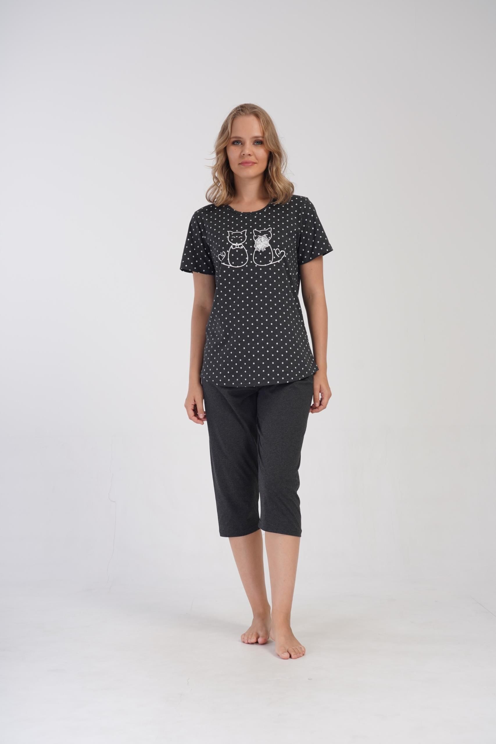 Piżama Damska bawełniana z krótkim rękawem spodnie 3/4 2XL Vienetta - Ceny i opinie - Ceneo.pl