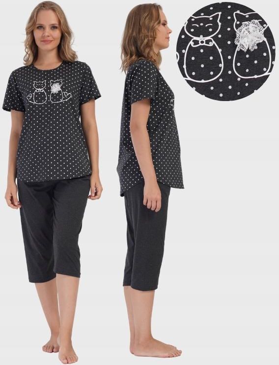 Piżama Damska bawełniana z krótkim rękawem spodnie 3/4 2XL Vienetta - Ceny i opinie - Ceneo.pl