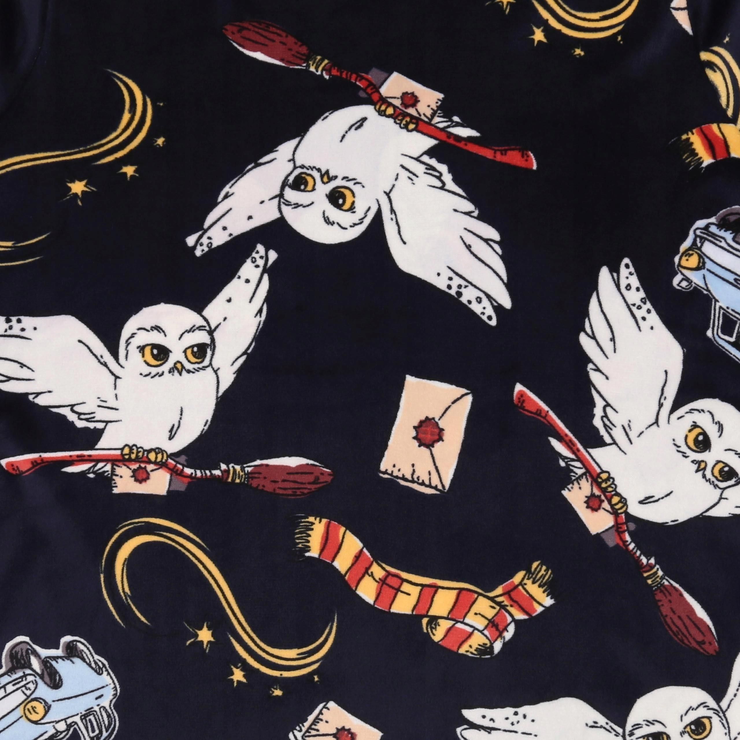 Harry Potter Hedwiga Damska, granatowa piżama z długim rękawem ...