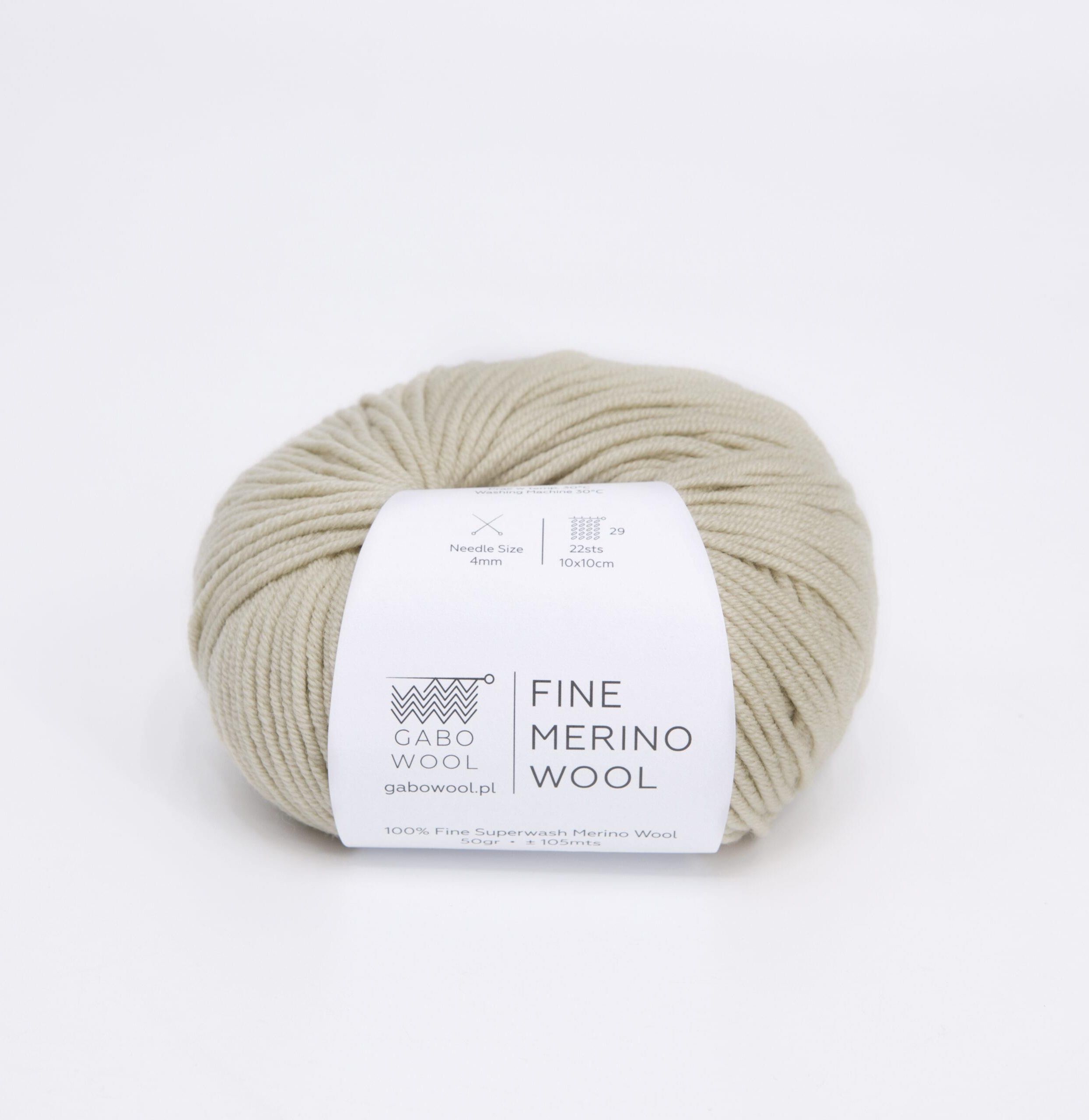 Włóczka Gabo Wool Fine Merino Wool 3402 Beż 100% Wełna Merino Dla ...