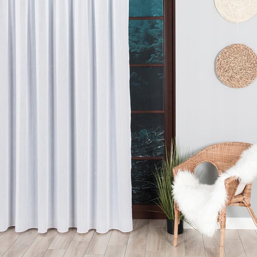 Firany Praktyczne Do Domu Firana Z Taśmą Do Wave Batyst Biała Styl ...