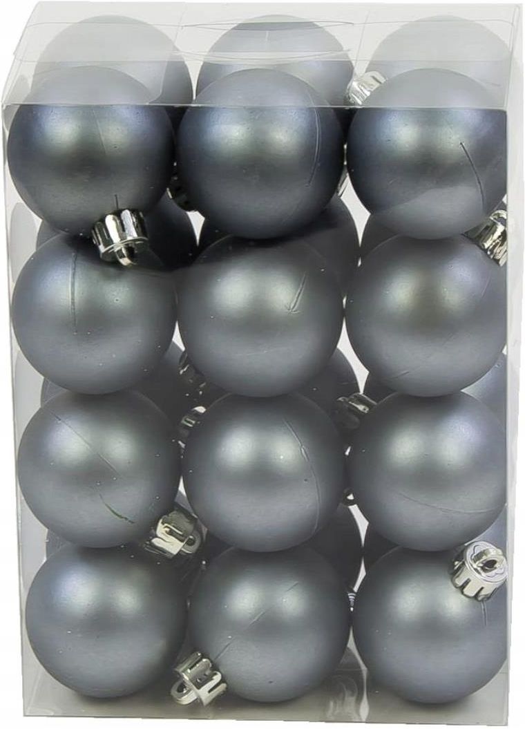 Bombki Plastik 4Cm 24szt. Stalowe Matowe (680238) - Opinie i atrakcyjne ...