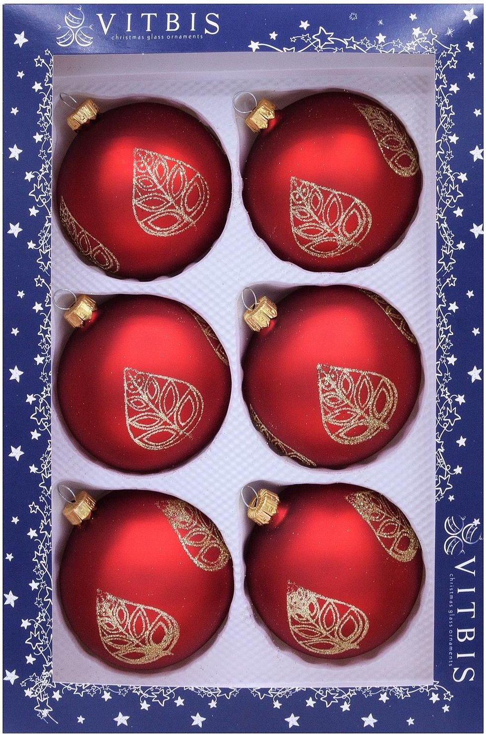Vitbis Bombki dekoracyjne tradycyjne pudełko czerwone 6 szt. - Opinie i ...