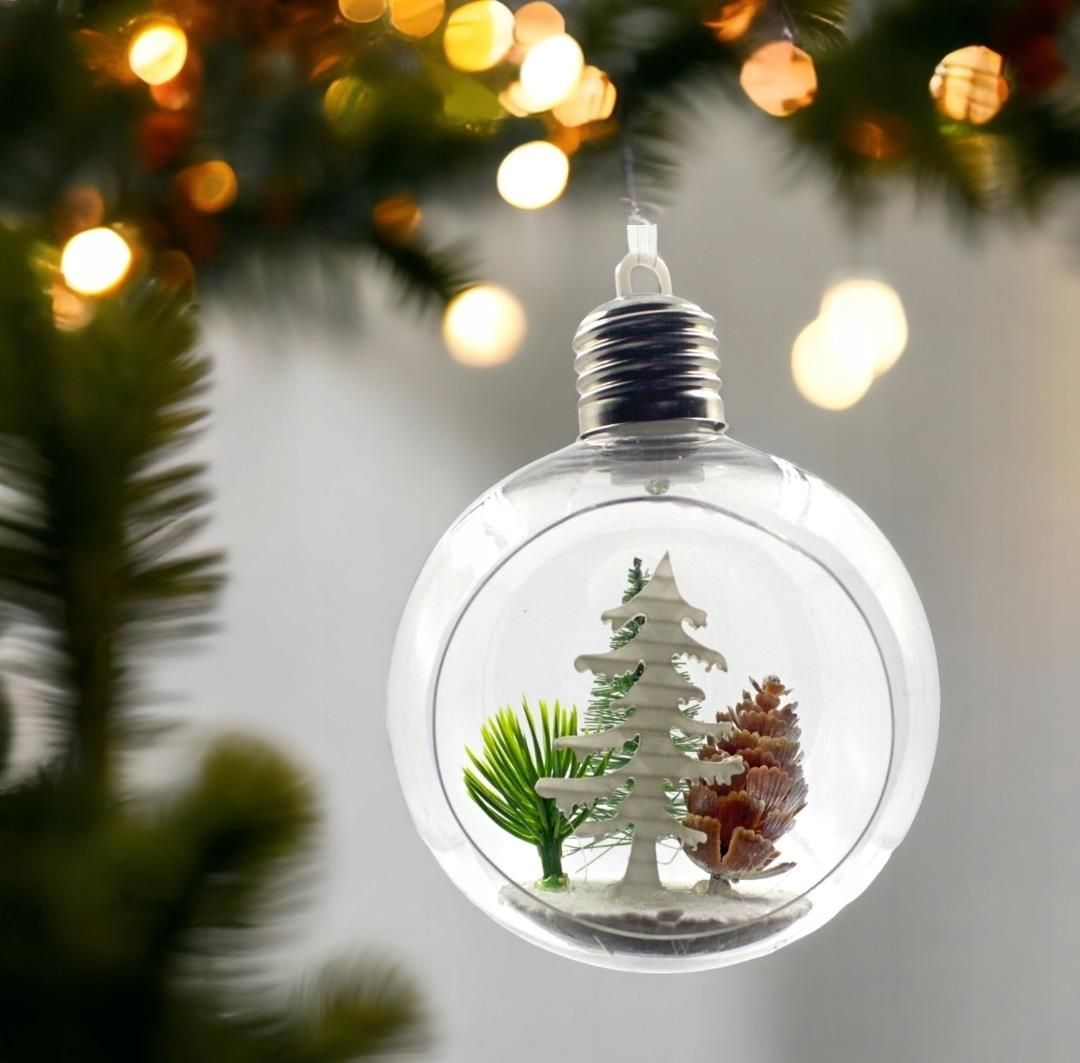 Duże Szklane Podświetlane Przezroczyste Bombki Led Premium Kule Zestaw ...