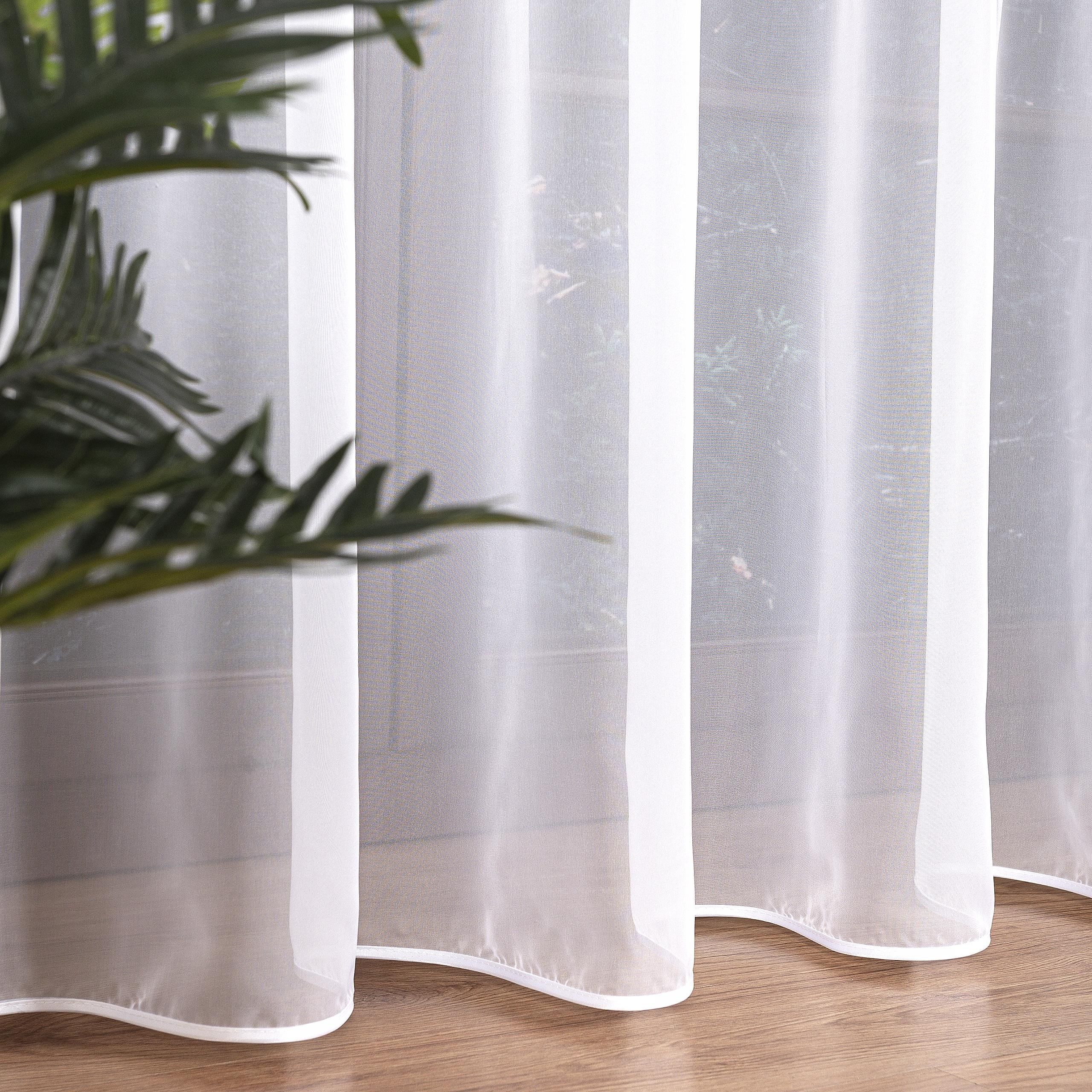 Firana Gotowa Woal Biała Na Taśmie Wszyte Obciążniki Do Salonu 250x190 ...