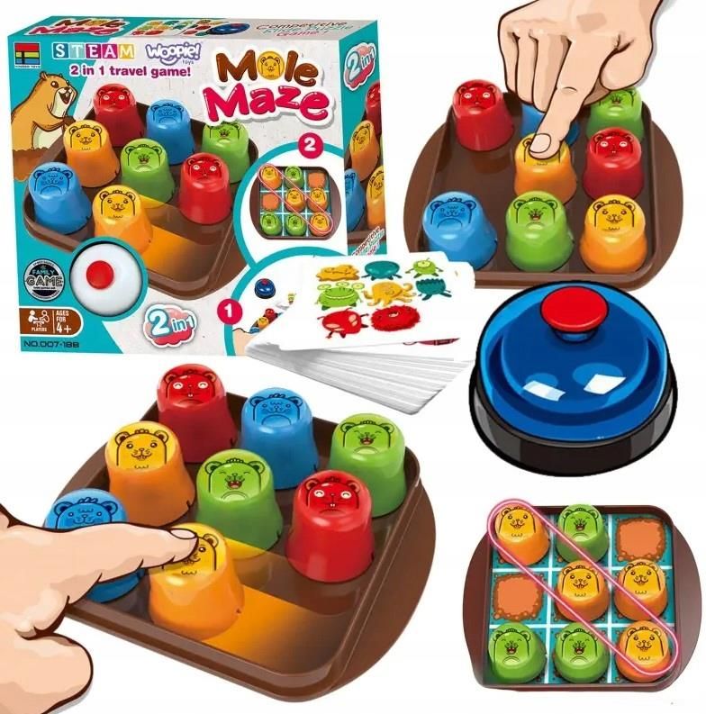 Mole Maze 2w1 Szybkie kubeczki, Kółko Krzyżyk - Gra dla dziecka - Ceny ...