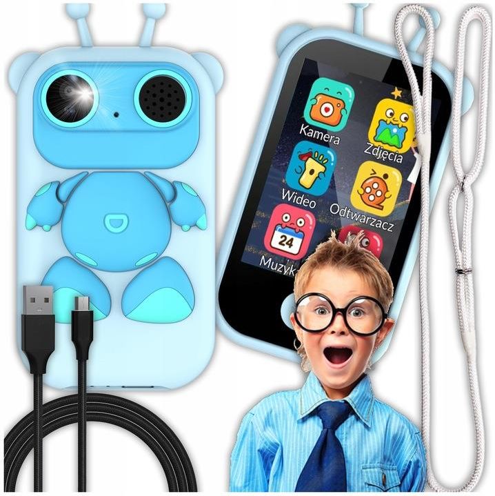 Allnoel Telefon Dla Dzieci Smartfon Zabawkowy Aparat Kamera Gry Robot ...