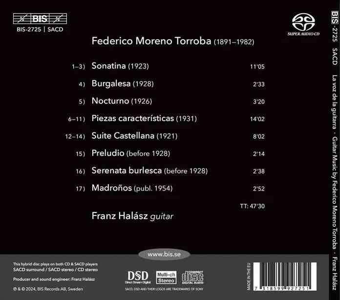 Płyta kompaktowa Torroba Works for Guitar Franz Halasz SaBis (CD ...