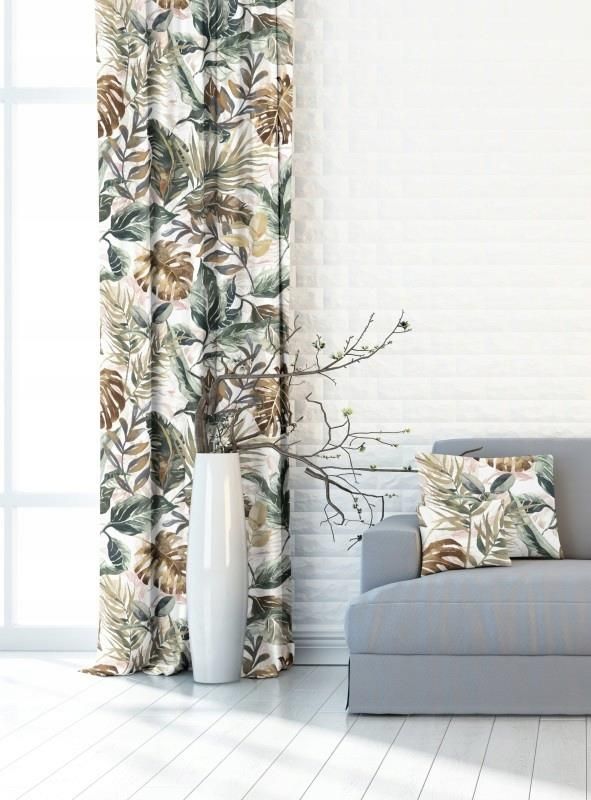 Iberis Tkanina Dx 14 Monstera Liść Odcienie Beż Zasłonowa - Ceny i opinie - Ceneo.pl