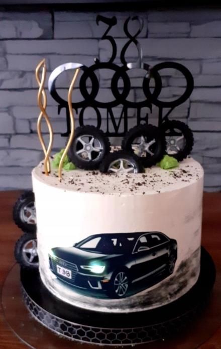 Topper urodziny na tort logo Audi 18 20 czarny - Ceny i opinie - Ceneo.pl