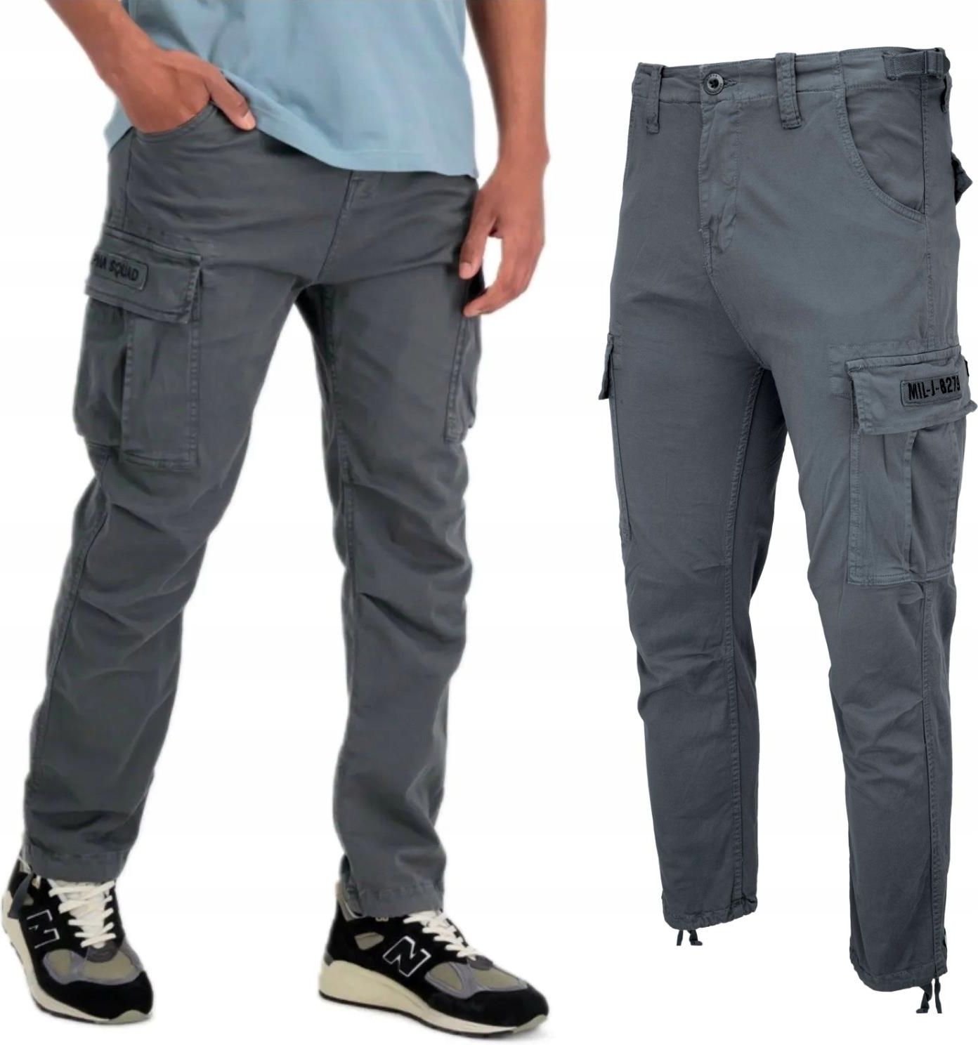 Spodnie Alpha Industries Squad Pant 188202 684 Vintage Grey 29 - Ceny i ...