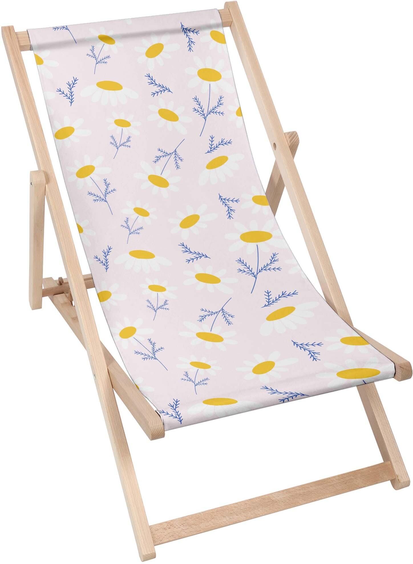 Dreamroots Składany Drewniany Leżak Drewno Bukowe Do 130kg Leżak Z 3-Stopniową Regulacją ...