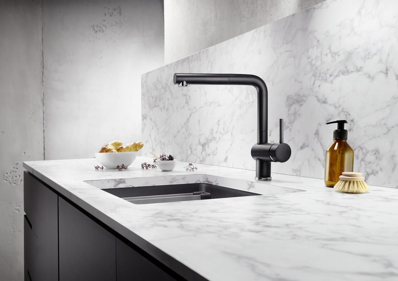 Blanco Linus-S Silgranit-Look Biały (516692) - Bateria kuchenna, typ ...