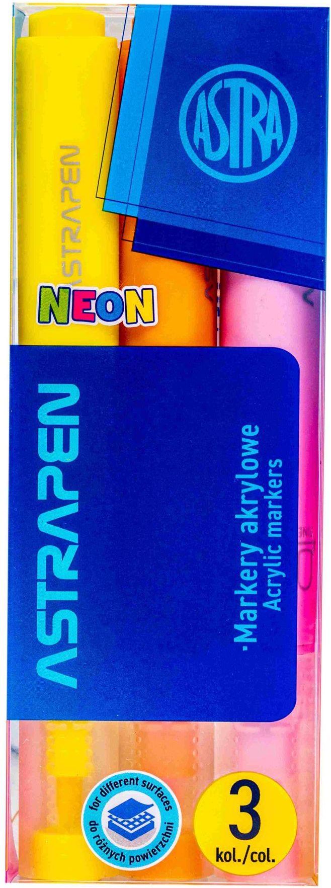 Wydawnictwo Astra Markery Trójkątne Akrylowe Astrapen Neon 3 Kolory ...