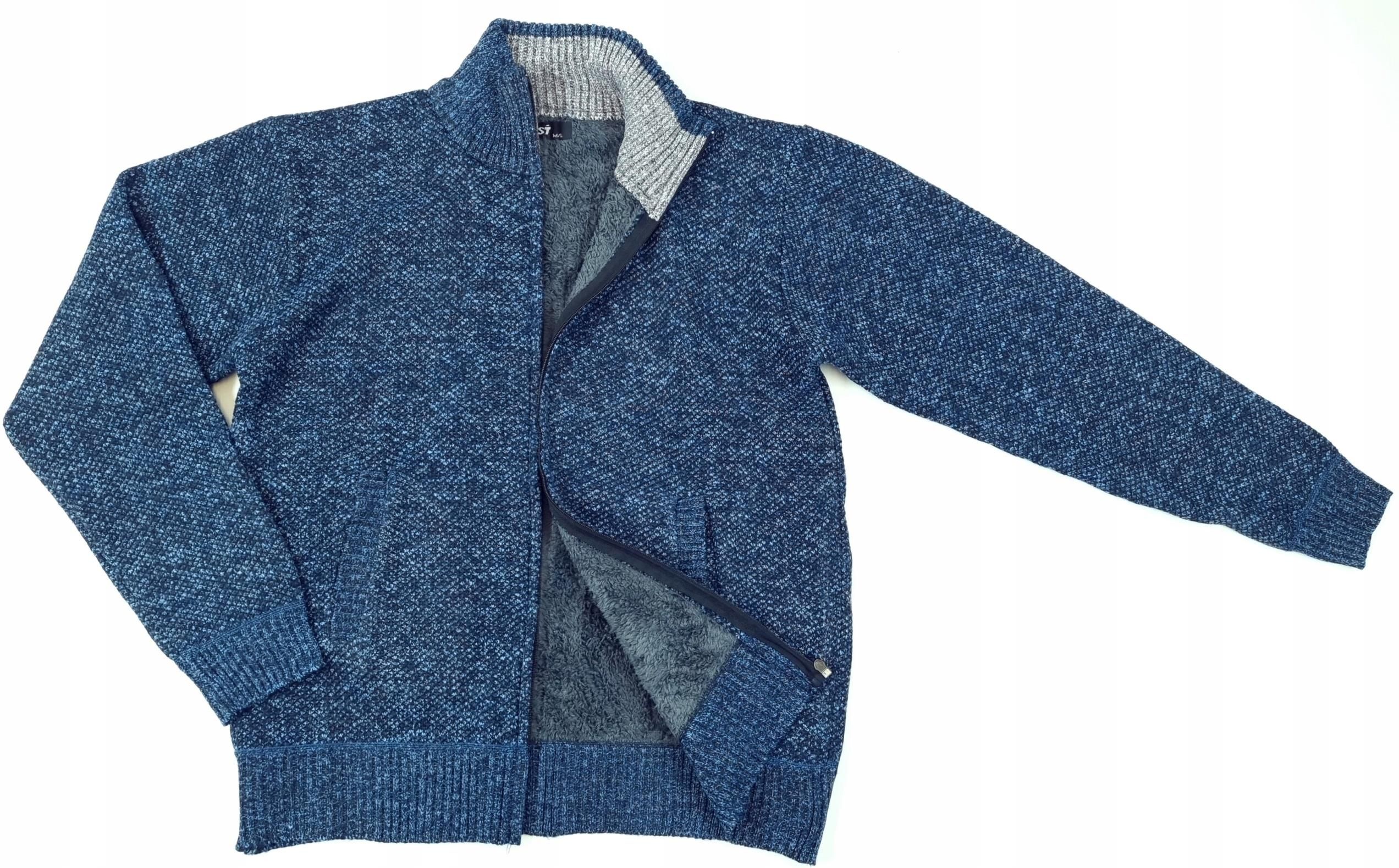 Sweter męski Rozpinany ciepły podszyty futerkiem L/XL - Ceny i opinie ...
