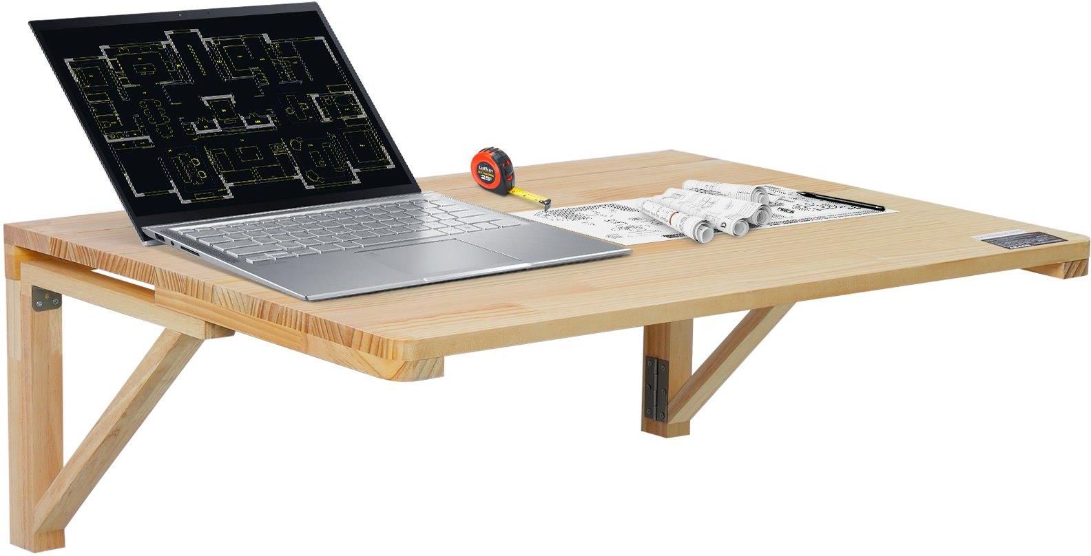 Vevor Stół Ścienny Stolik Składany Biurko Składane Wiszące 80x60cm ...