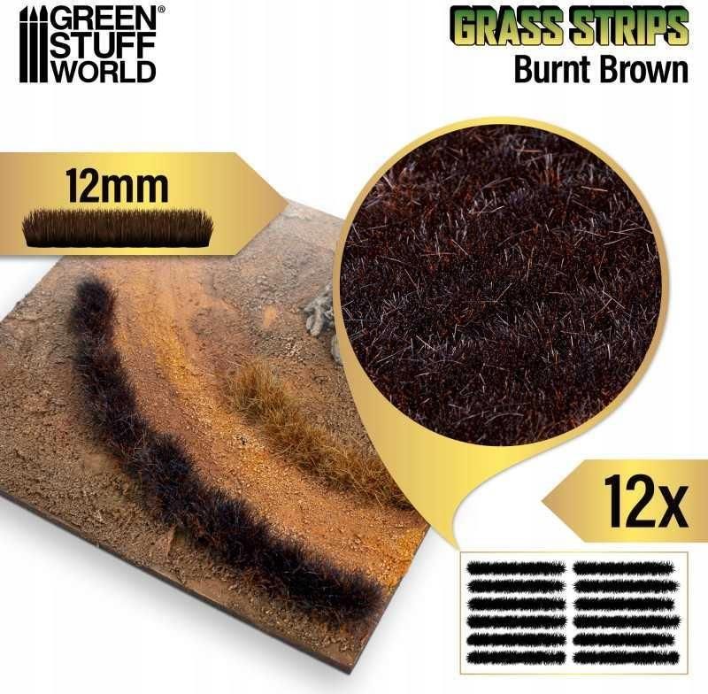 Green Stuff World Gsw 13453 Grass Strips 12Mm Burnt Brown Op 12Pcs ...