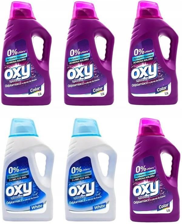 Oxy Spotless Mix White I Color Odplamiacz W Płynie 6x1,5l - Ceny i ...