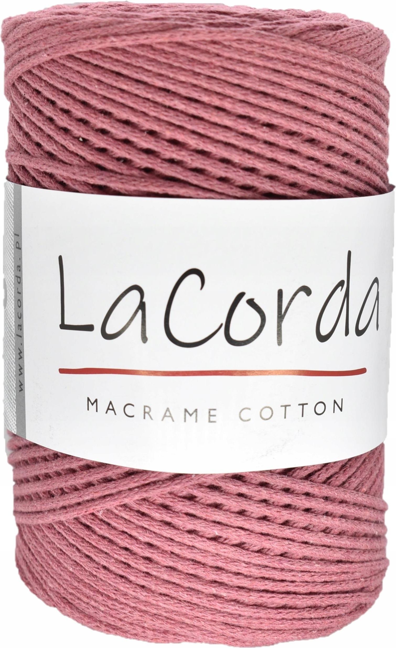 Sznurek do Makramy La Corda Macrame Cotton kolor 730 Brudny Róż - Ceny ...
