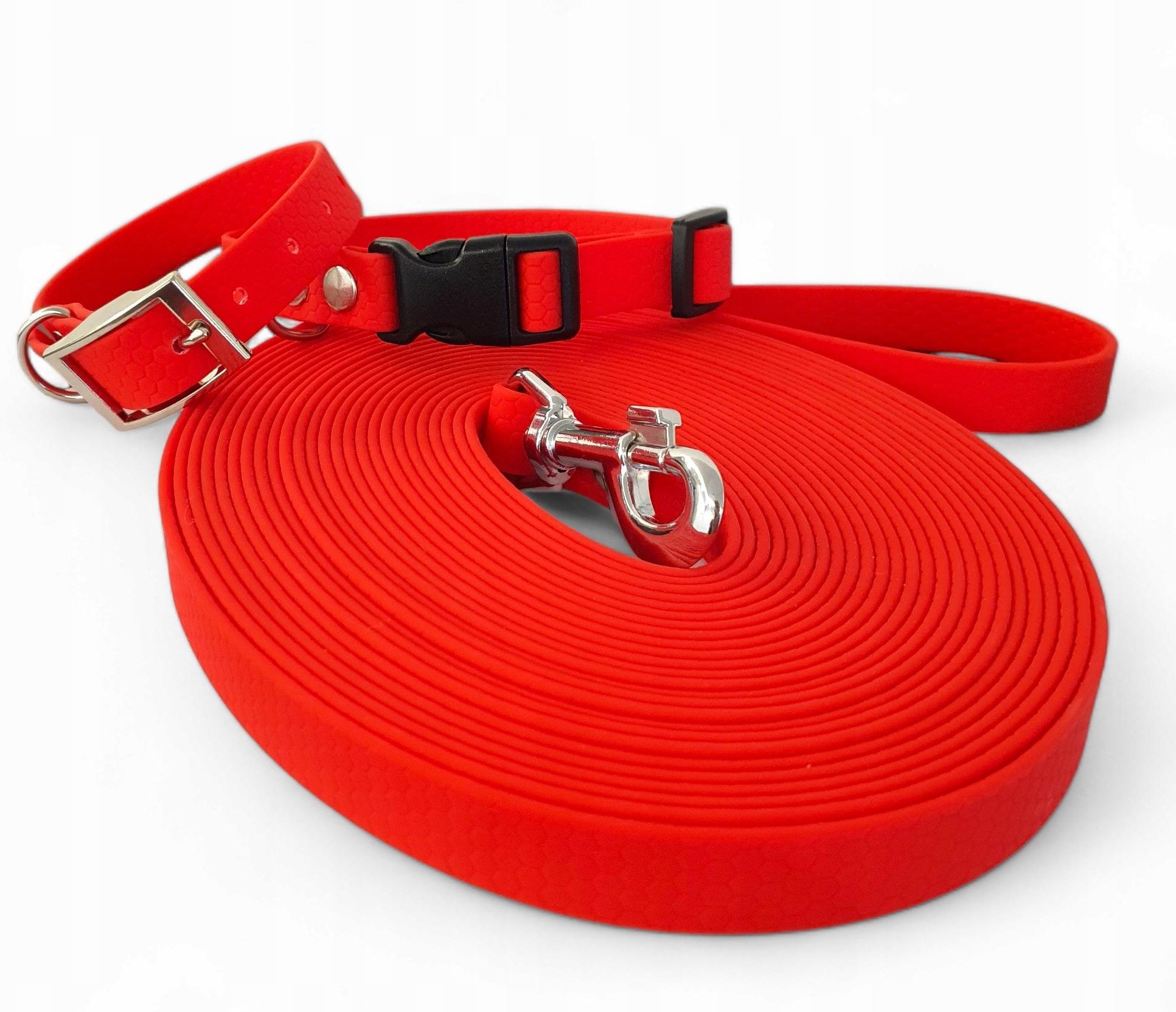 Linka smycz wodoodporna 16mm Hexa plaster miodu dł. 16 m obroża rd ...