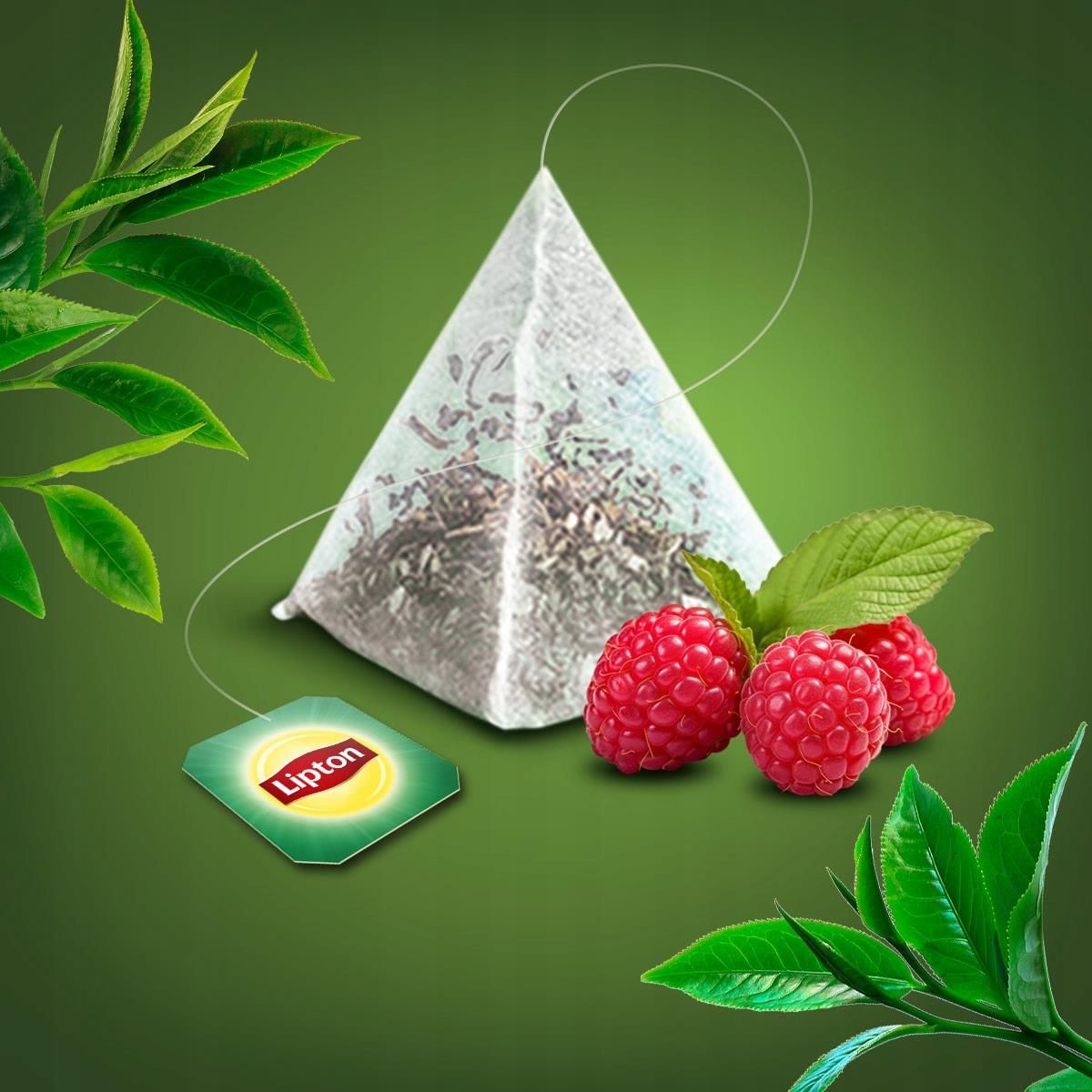 Herbata Lipton Zestaw Herbata Biała Ekspresowa Malina Piramidki 2X20szt ...