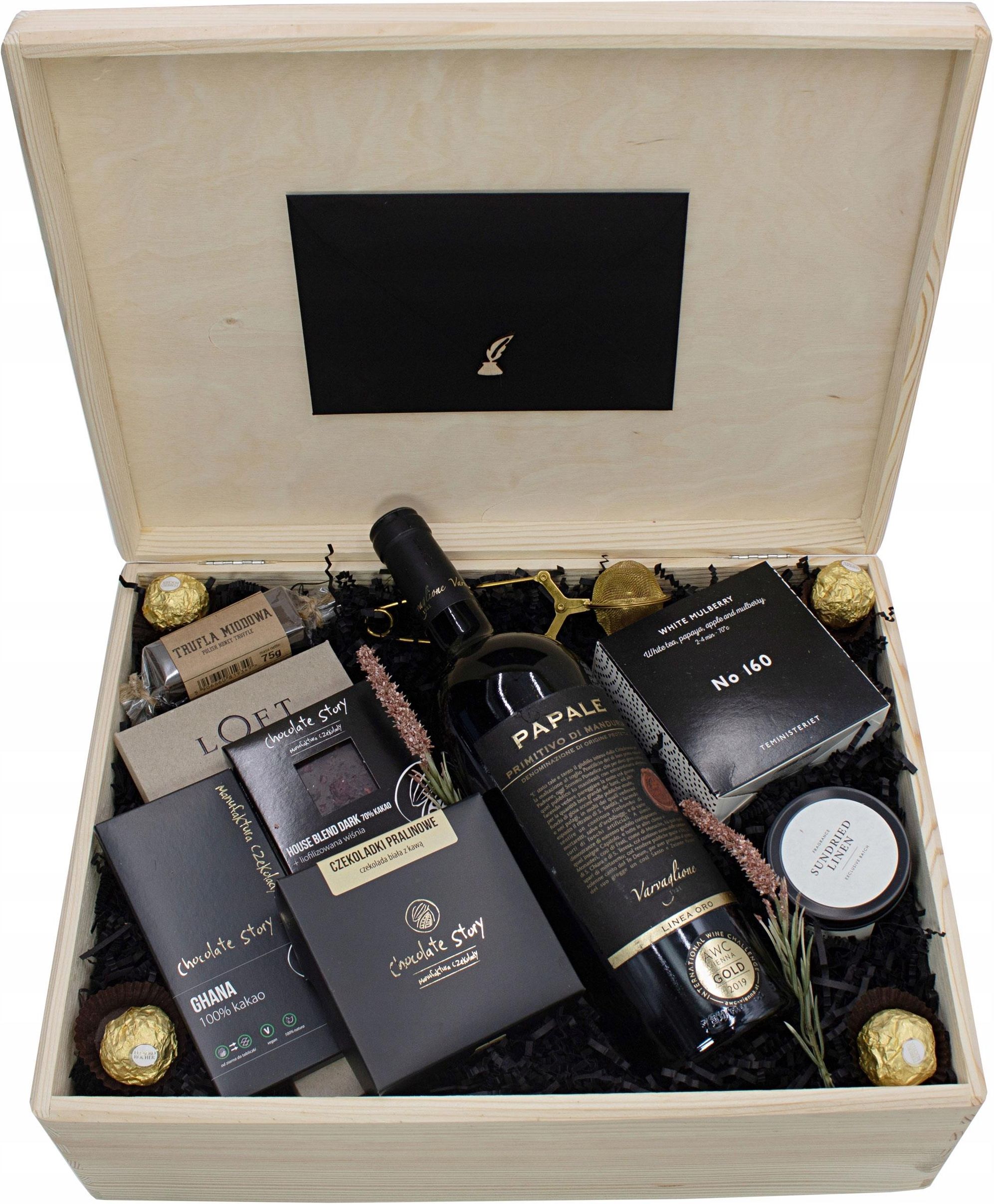Regalito Zestaw Kosz Prezentowy Z Miejscem Na Alkohol Upominek Gift Box ...